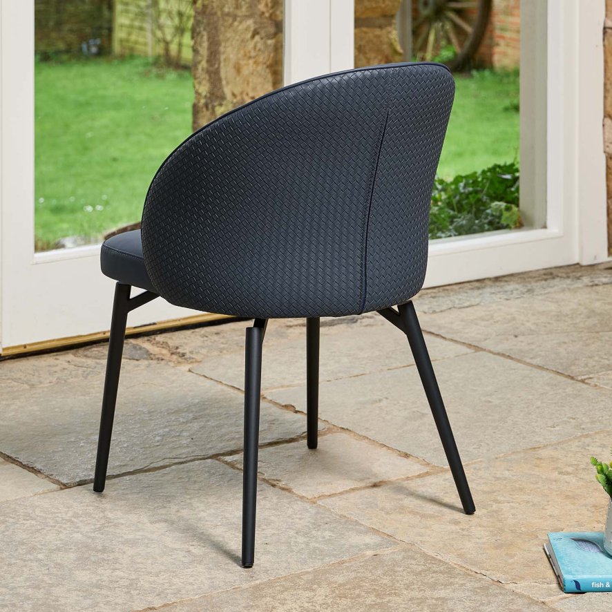 Woods Jupiter Navy Dining Chair (Set of 2) - Woods Furniture