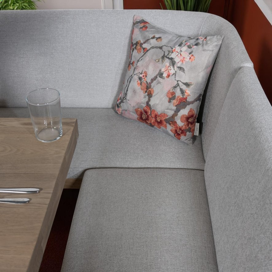 Woods Hampton 150cm Dining Table & Hampton Corner Bench in Grey - RHF ...