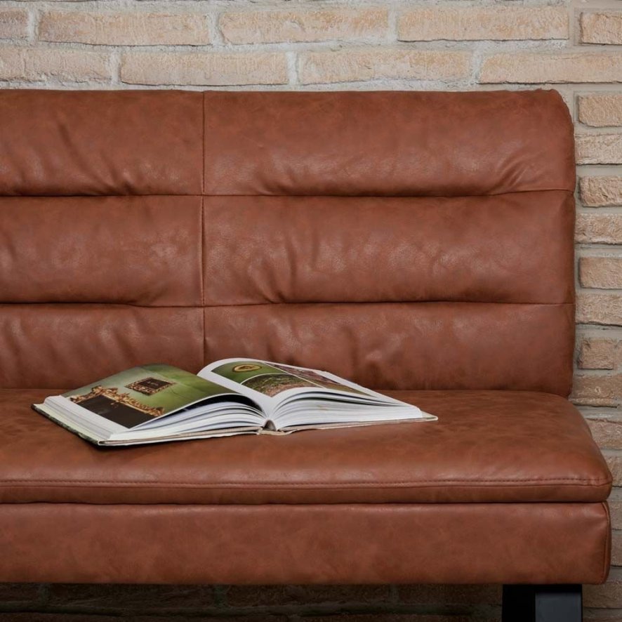 Industrial Corner Bench – Tan | Corner Dining Bench - Woods Furniture