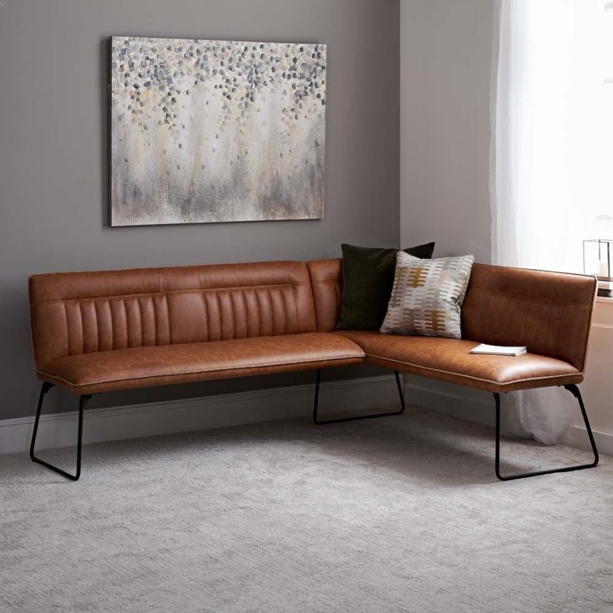 Hardy Tan Corner Bench Seating (Left Hand Facing) - Woods Furniture