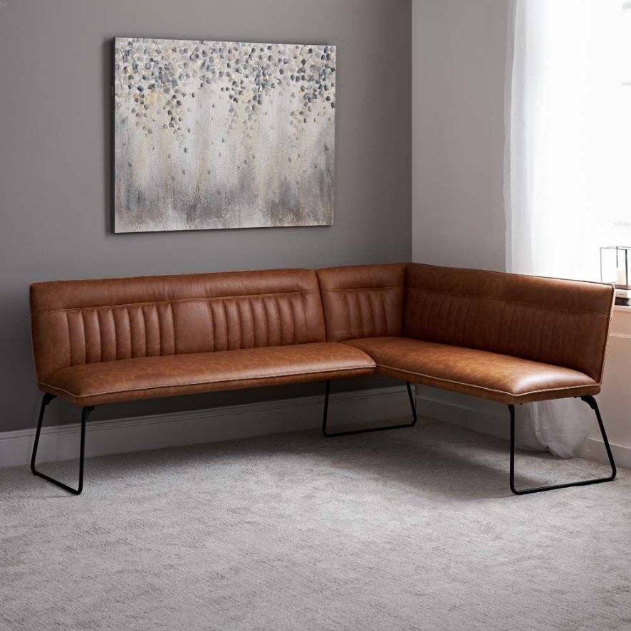 Hardy Tan Corner Bench Seating (Left Hand Facing) - Woods Furniture